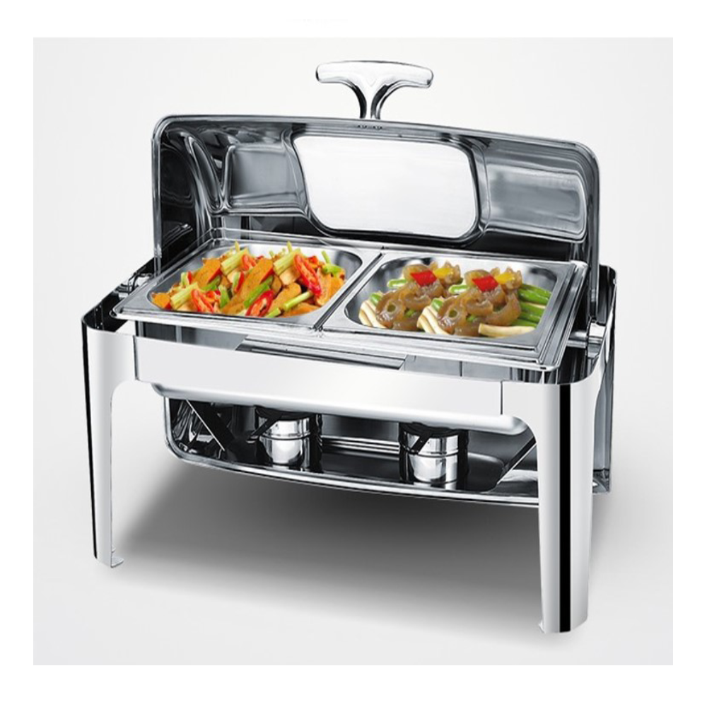 Roll Top Rectangular Chafing dish - DK Kitchen Appliances